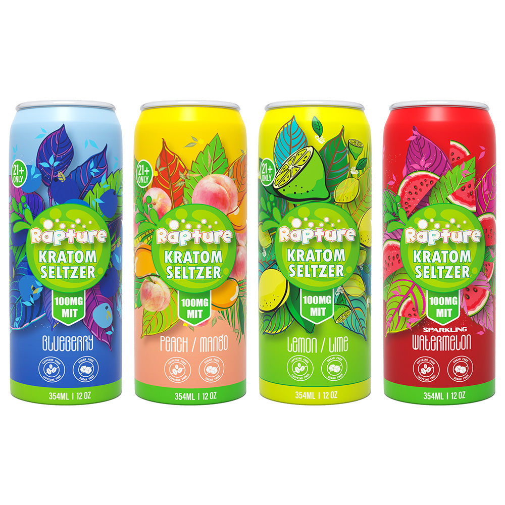 Rapture Kratom Infused 12oz Seltzer Single Drink 100MG – kratomroots.com